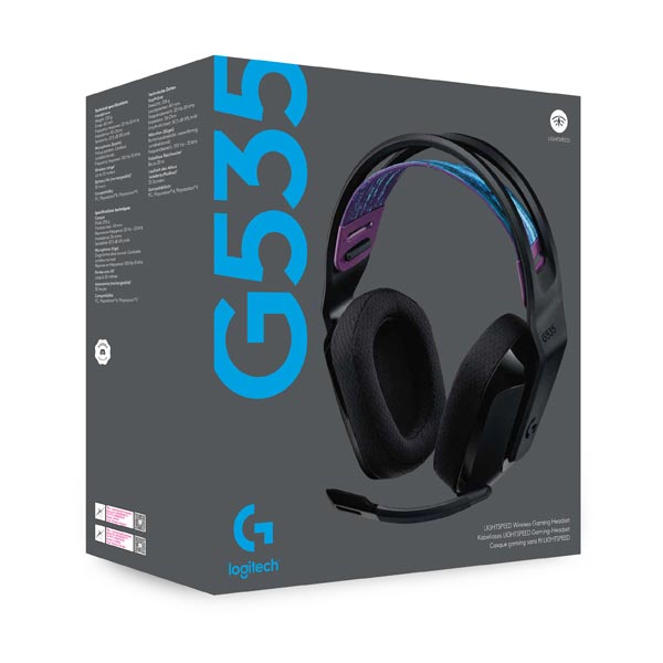 Logitech G535 LIGHTSPEED Wireless Gaming Headset, black - PlayGoSmart